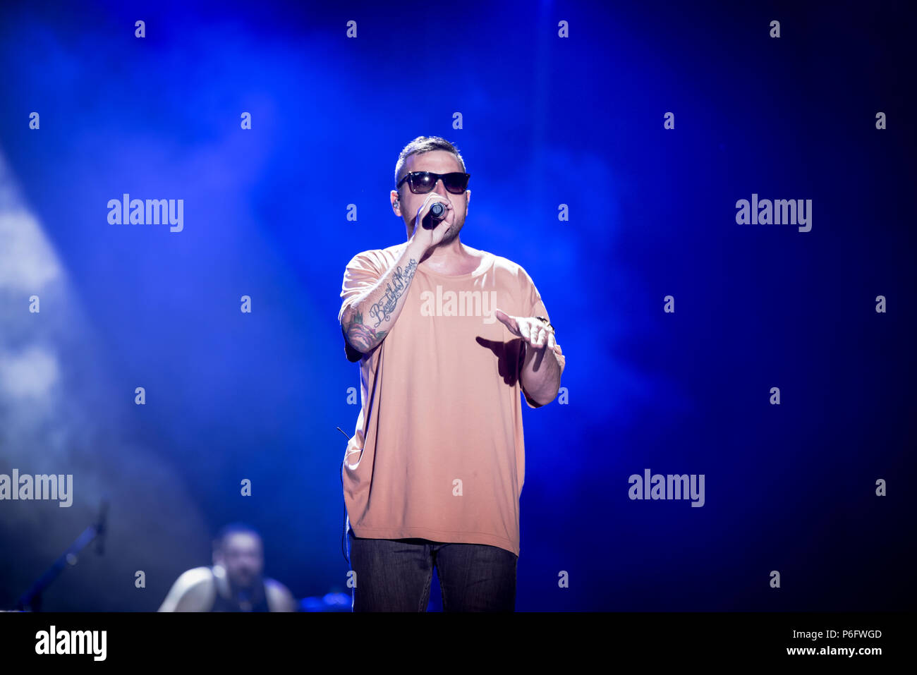 Naples, Italy. 29th June, 2018. Silvano Albanese aka Coez, singer ...