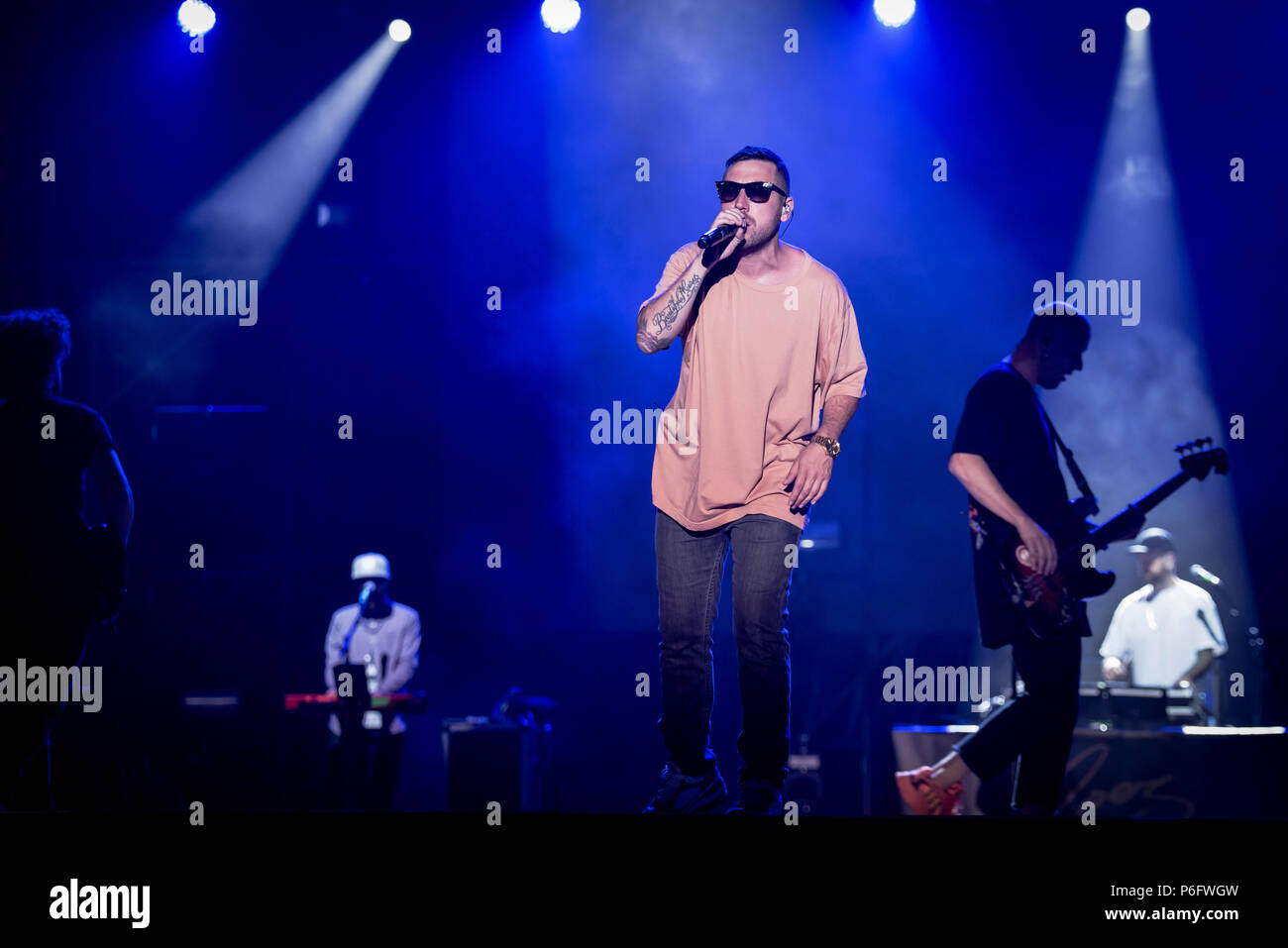 Naples, Italy. 29th June, 2018. Silvano Albanese aka Coez, singer ...