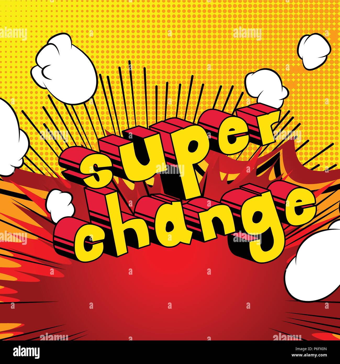 Super Change - Comic book word on abstract background Stock Vector ...
