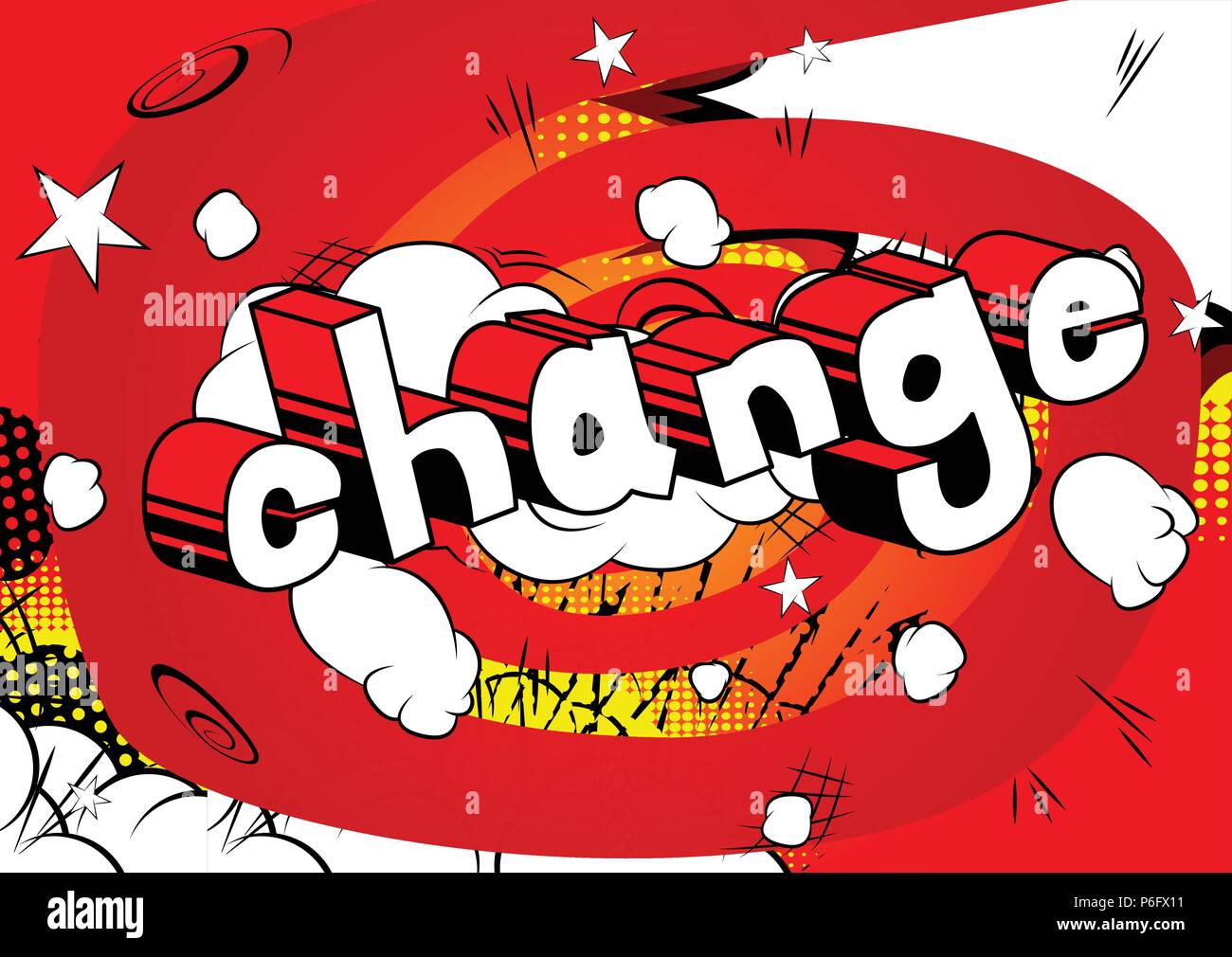 Change - Comic book word on abstract background Stock Vector Image ...