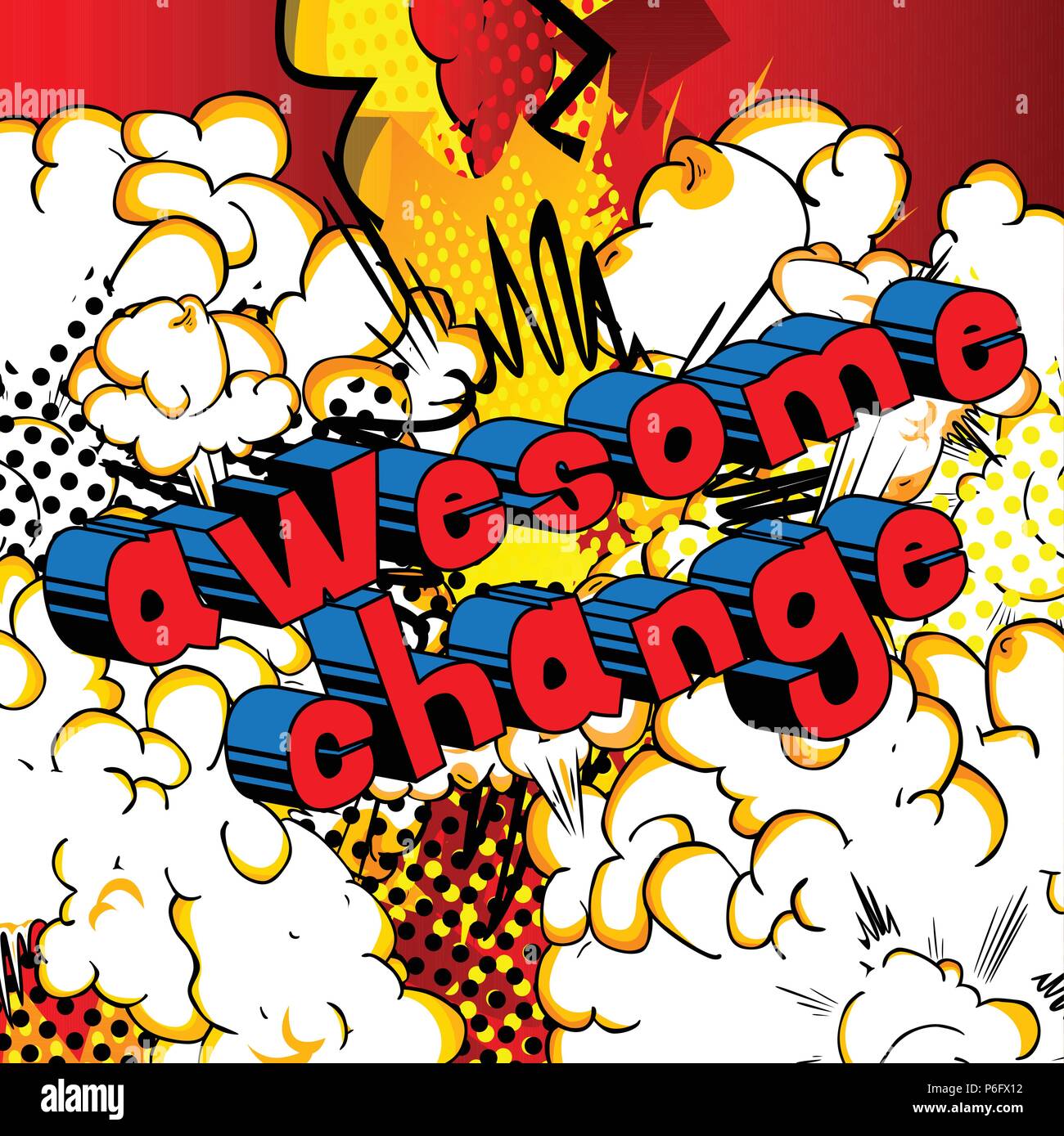 Awesome Change - Comic book word on abstract background Stock Vector ...
