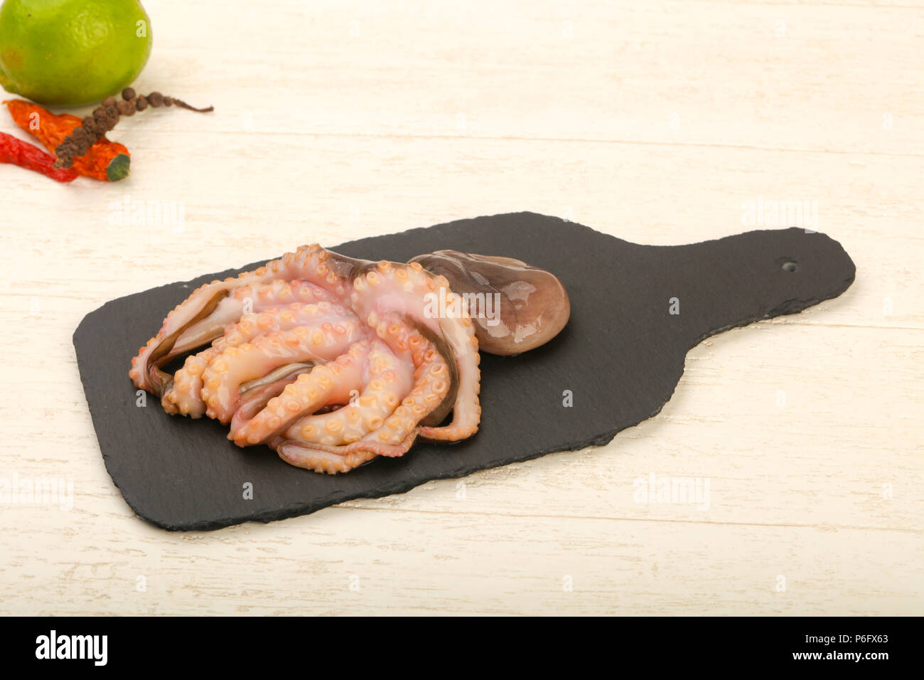 Raw octopus ready for cooking Stock Photo - Alamy