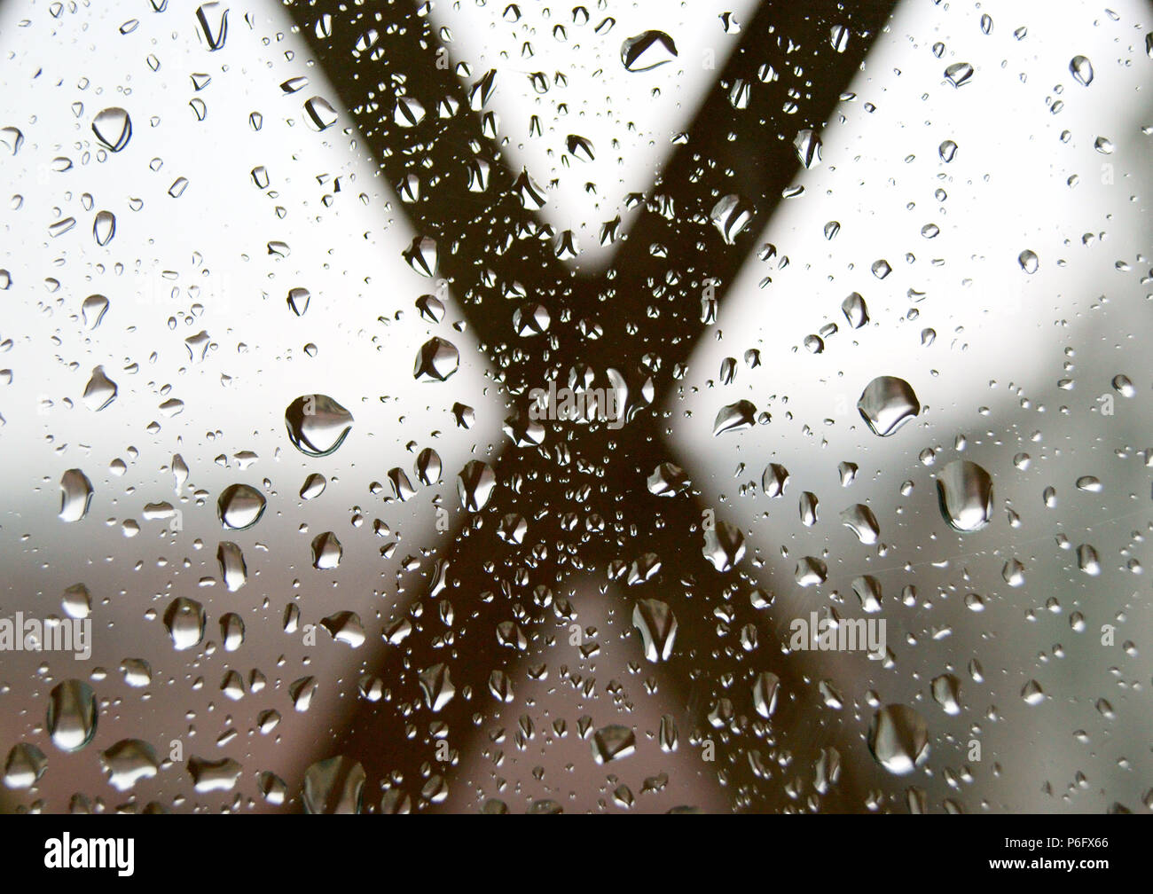 Spring strong refreshing rain on the window Stock Photo - Alamy