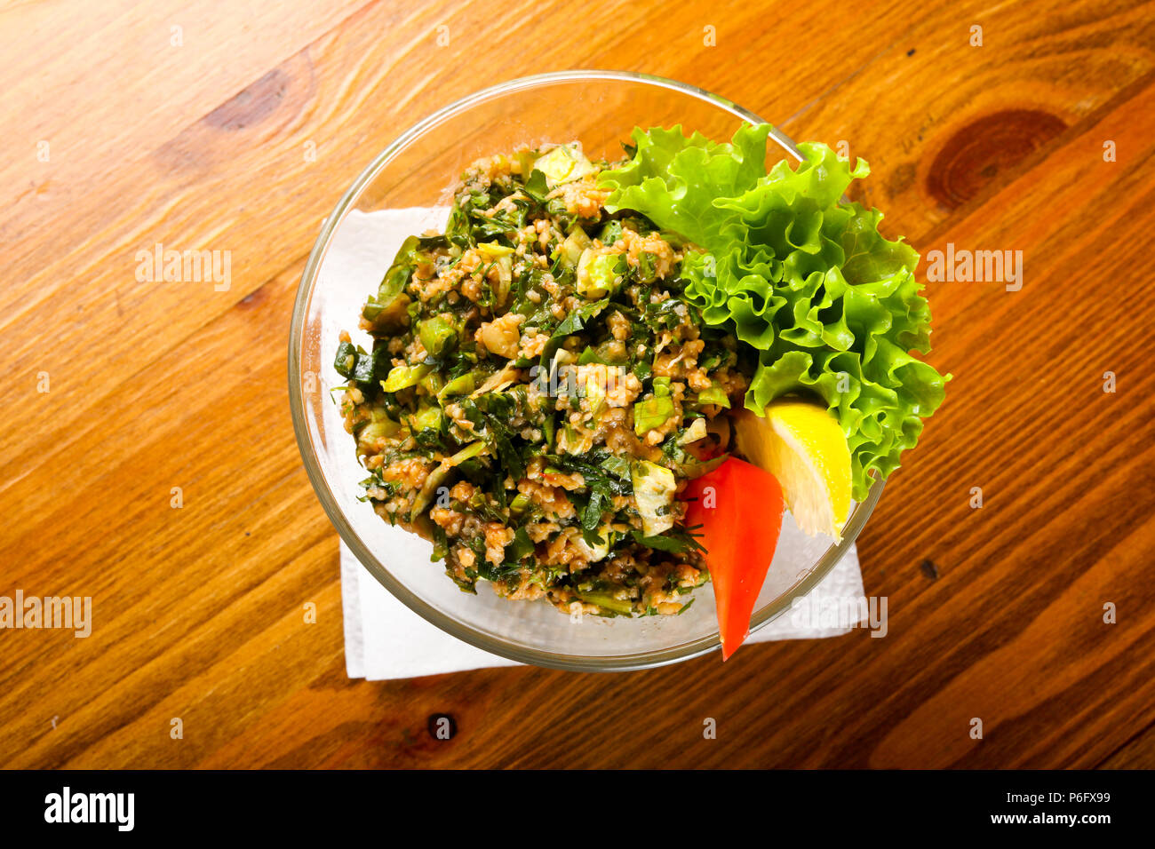 Fried spinach with herbs Stock Photo - Alamy
