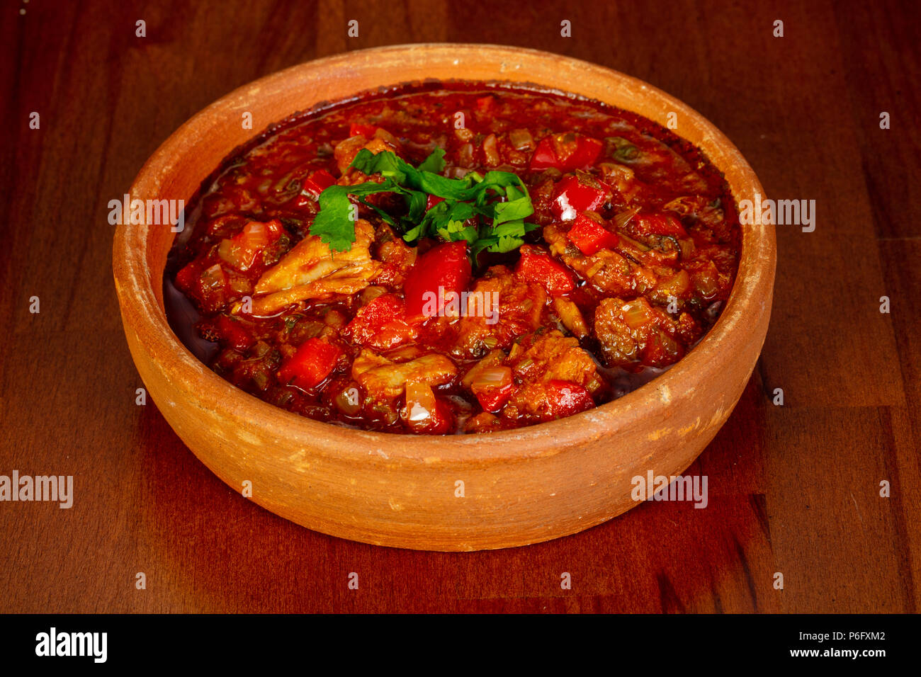 Georgian traditional chahohbili with herbs Stock Photo - Alamy