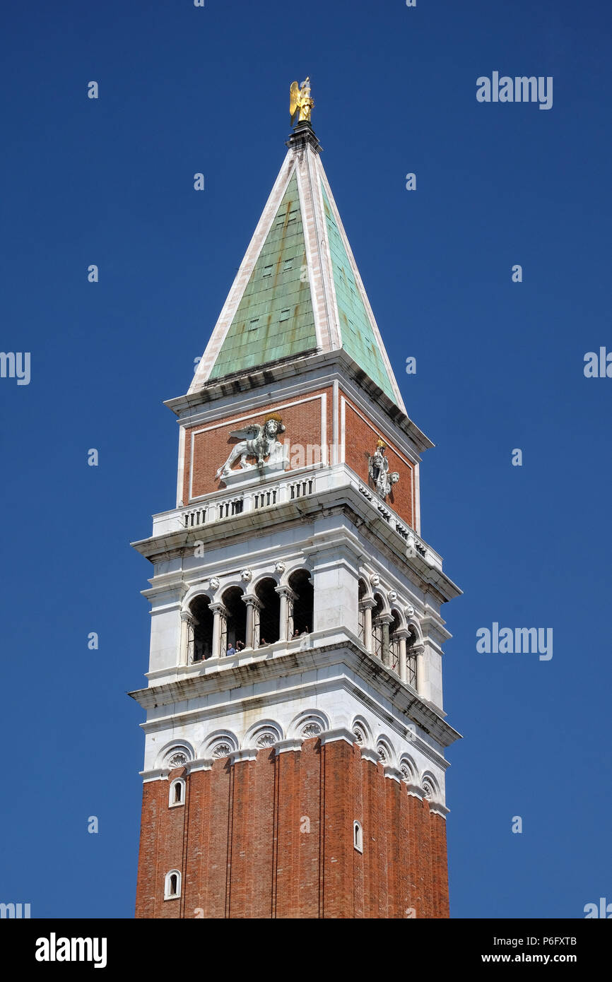Campanile, Bell Tower of St. Mark's Basilica, Venice, Italy, UNESCO ...