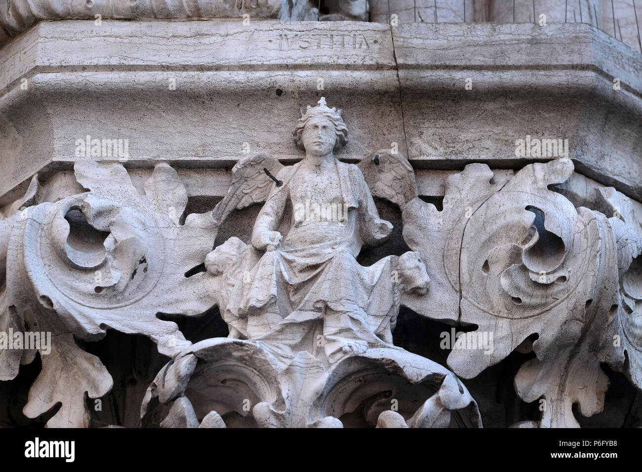 Medieval relief from Doge's Palace in Saint Mark Square, Venice, Italy ...