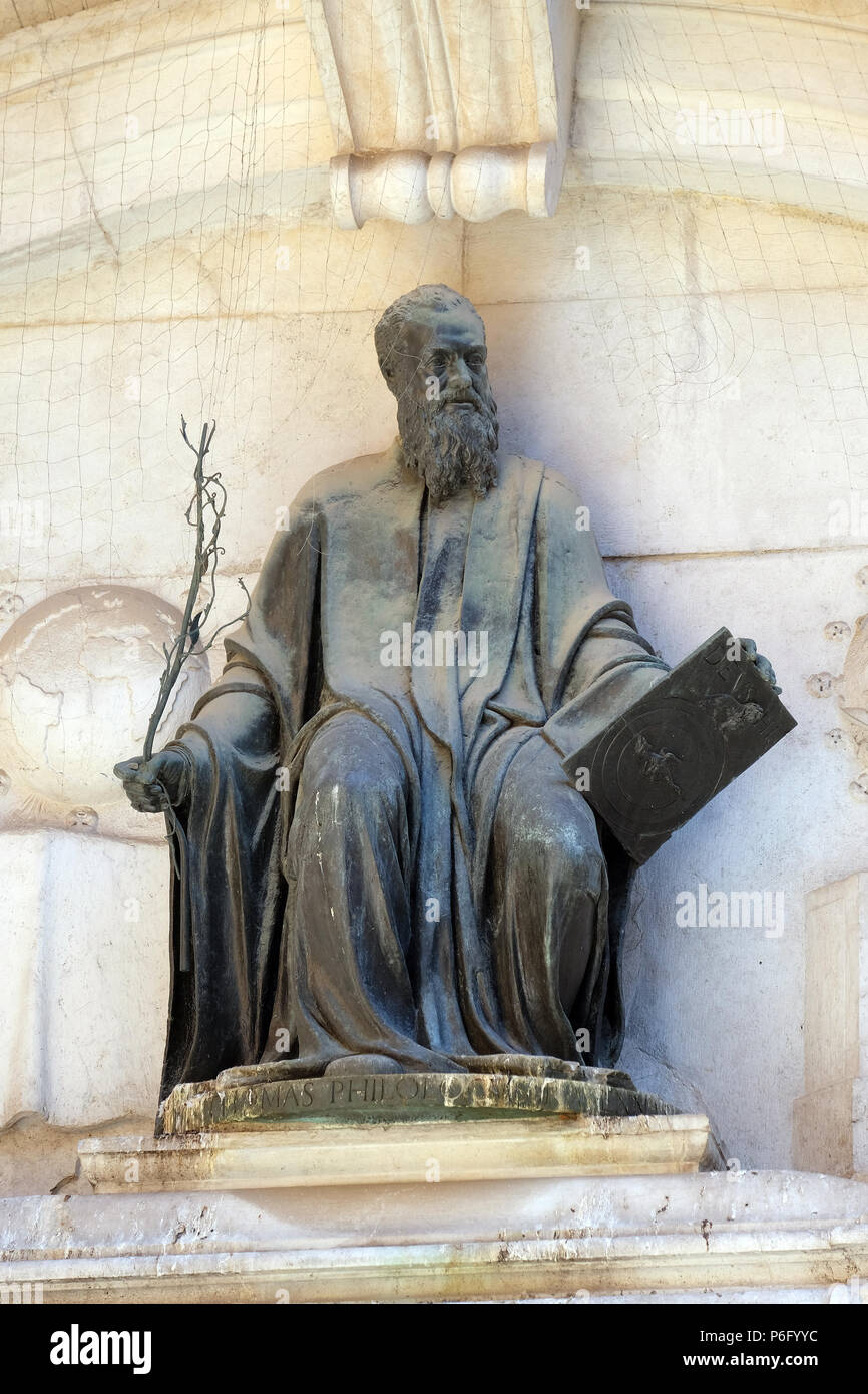 Statue of Thomas Philologus Ravennas, memorial of Italian Philosopher ...