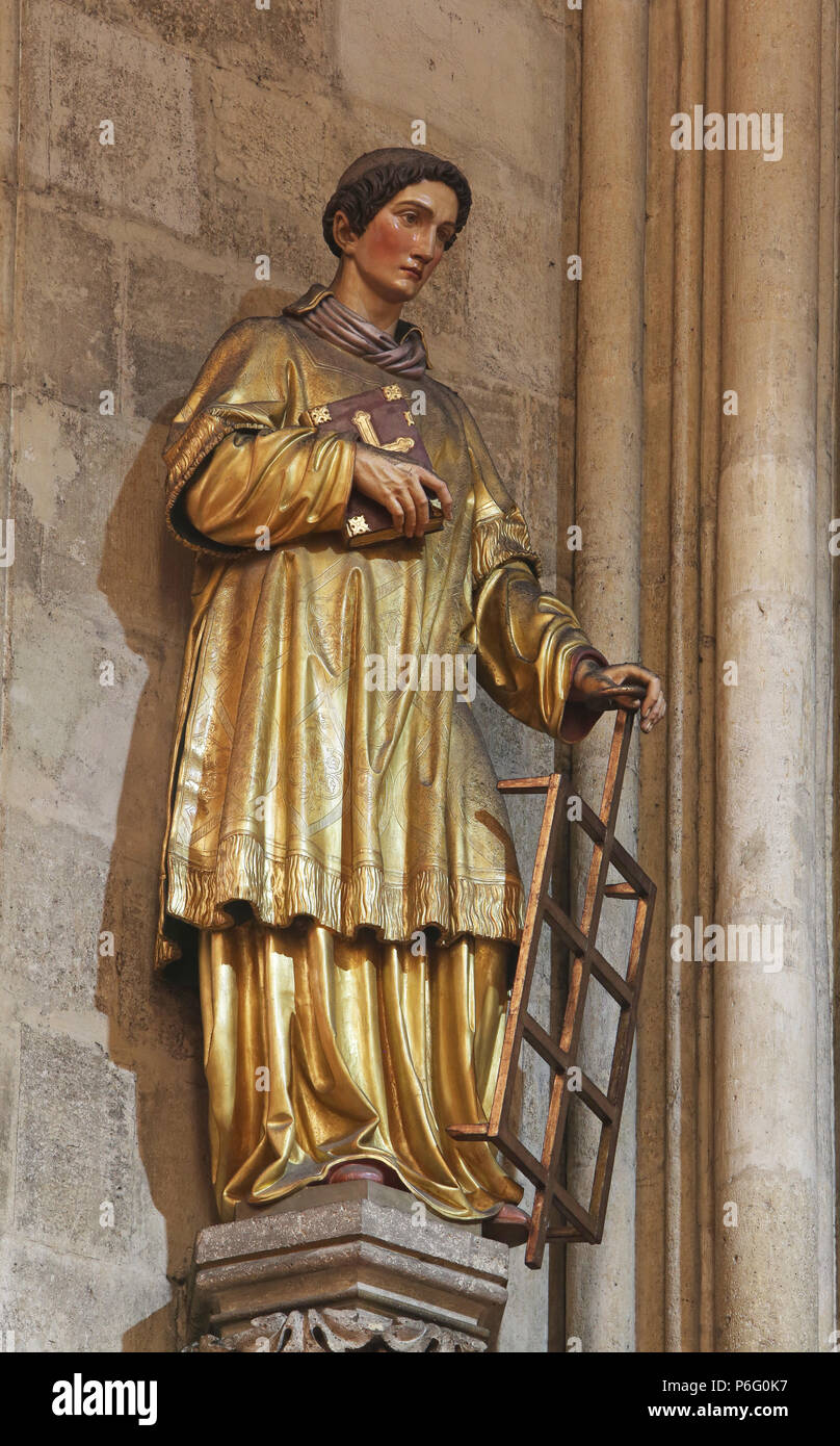 Saint Lawrence of Rome, statue in Zagreb cathedral dedicated to the ...