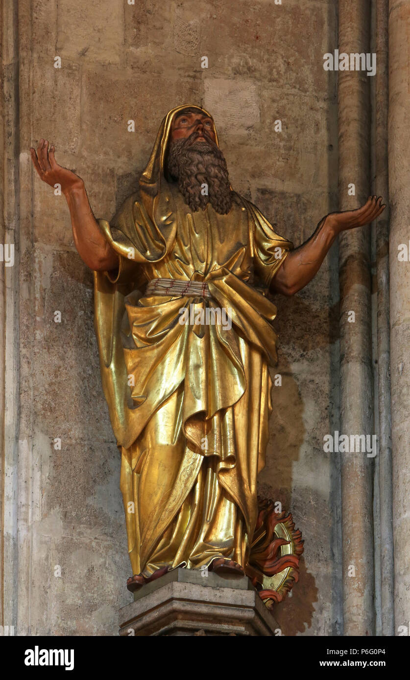 Saint Elijah, statue in Zagreb cathedral dedicated to the Assumption of ...