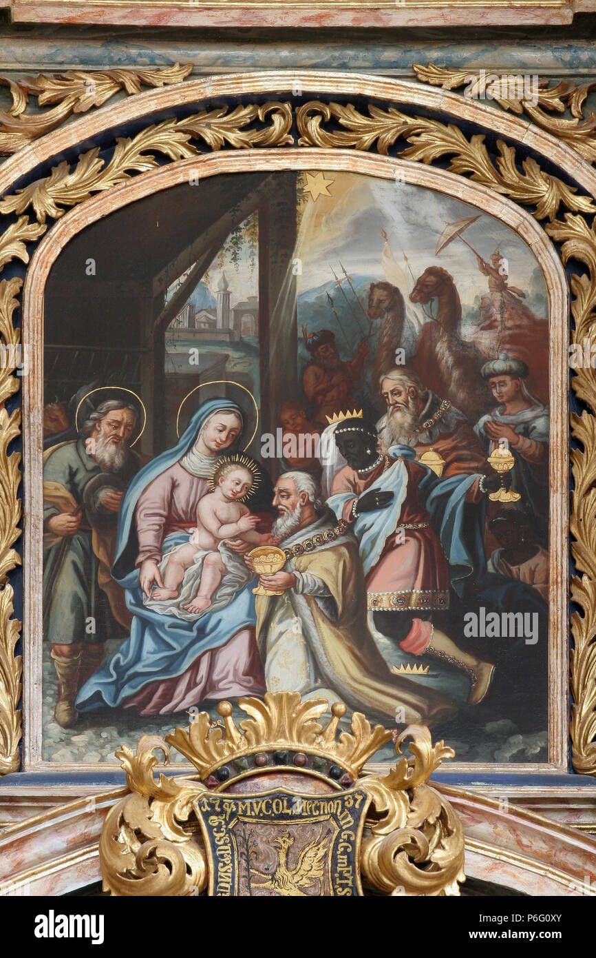 Nativity Scene, Adoration of the Magi, altar of Saints Cyril and ...