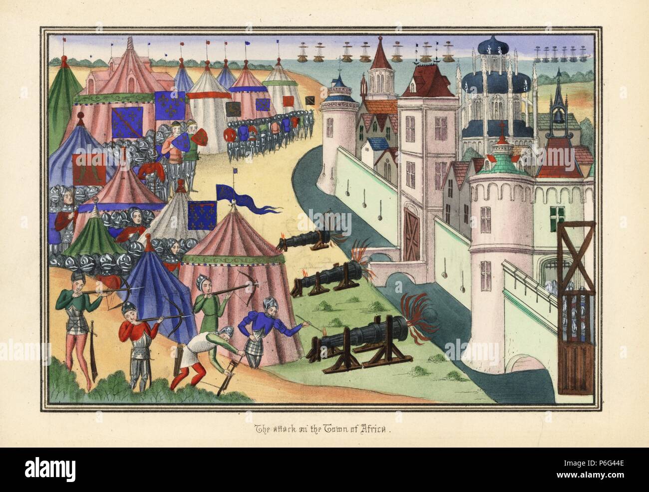 Medieval manuscript castle siege hi-res stock photography and images ...