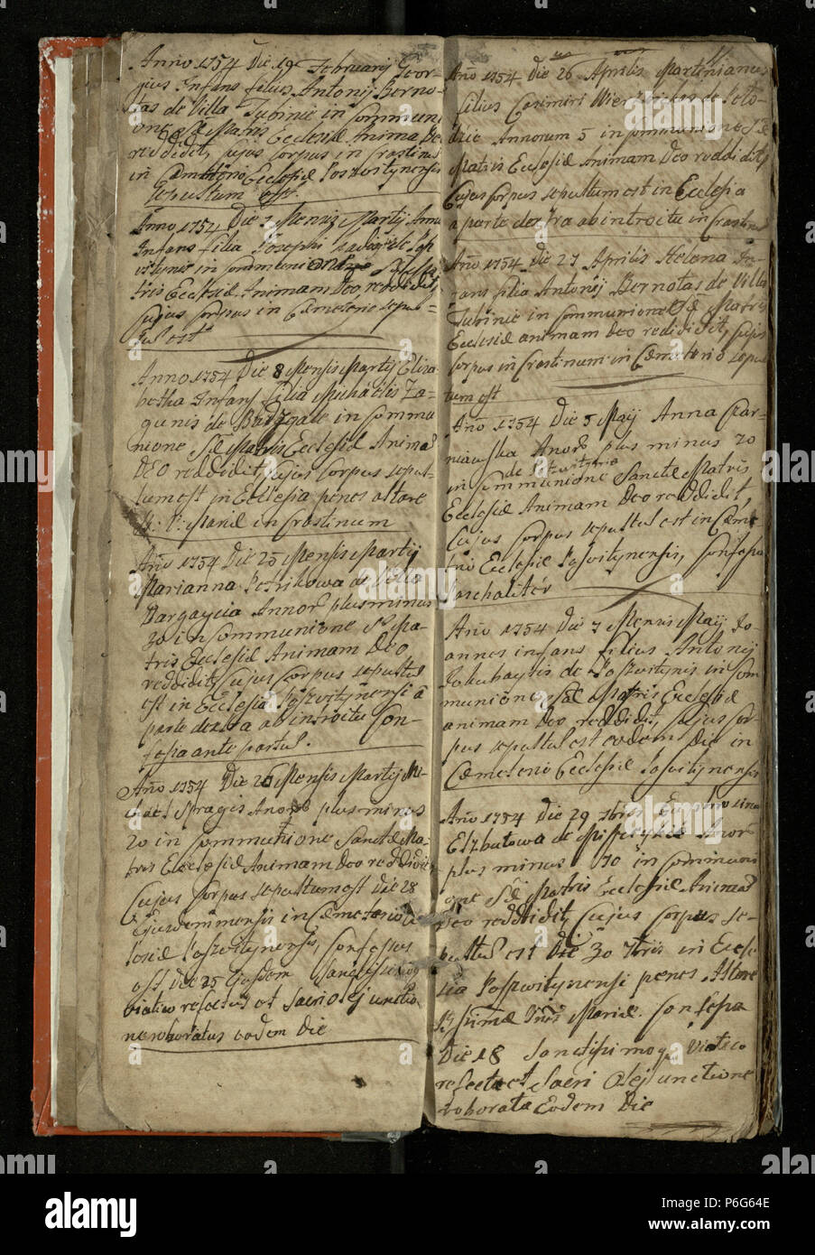 69 Pašvitinio RKB 1745-1793 mirties metrikų knyga 009 Stock Photo - Alamy