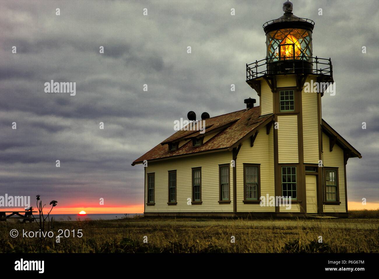 One of the numerous lighthouses on the Big Sur route. This one in Point ...