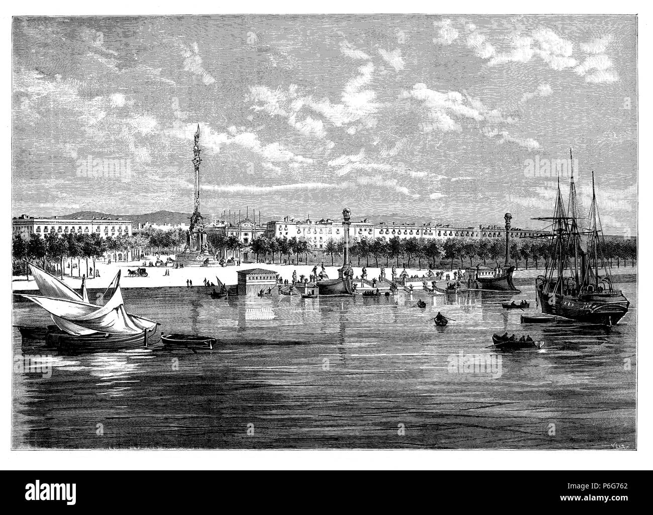 Monumento del colon Black and White Stock Photos & Images - Alamy