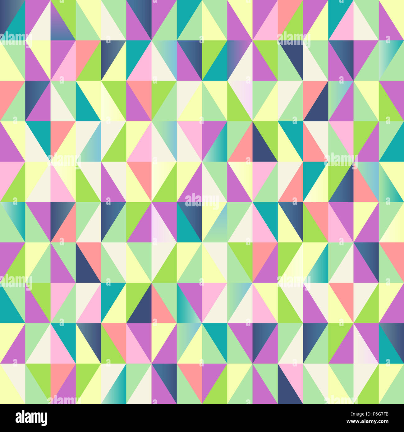 Geometric abstract seamless pattern. Colorful triangles on hexagonal ...
