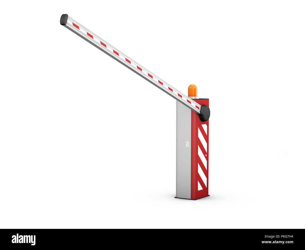 3d Illustration of Barrier Gate Automatic system for security Stock ...