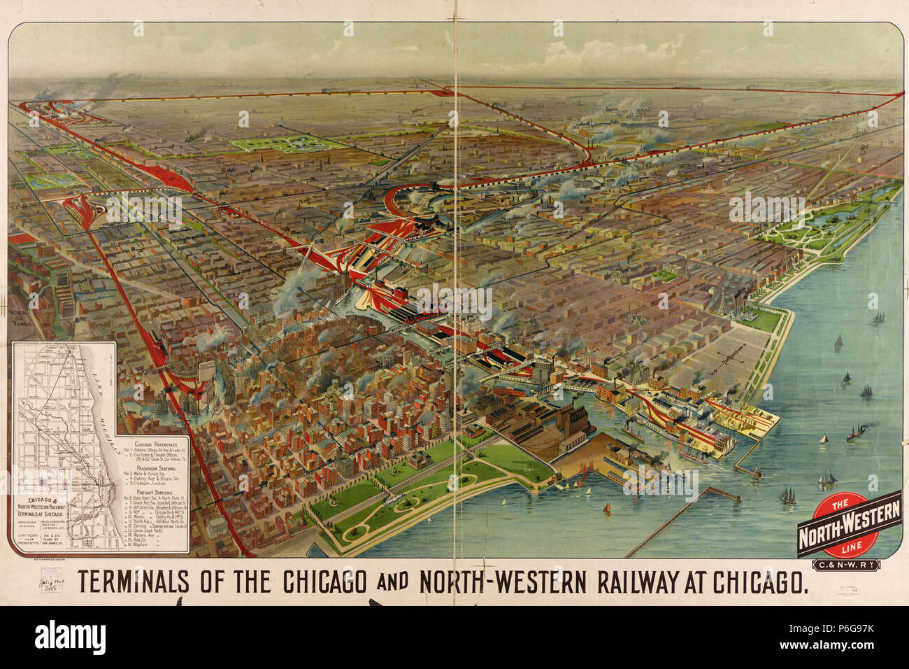 1902 Chicago map Stock Photo - Alamy