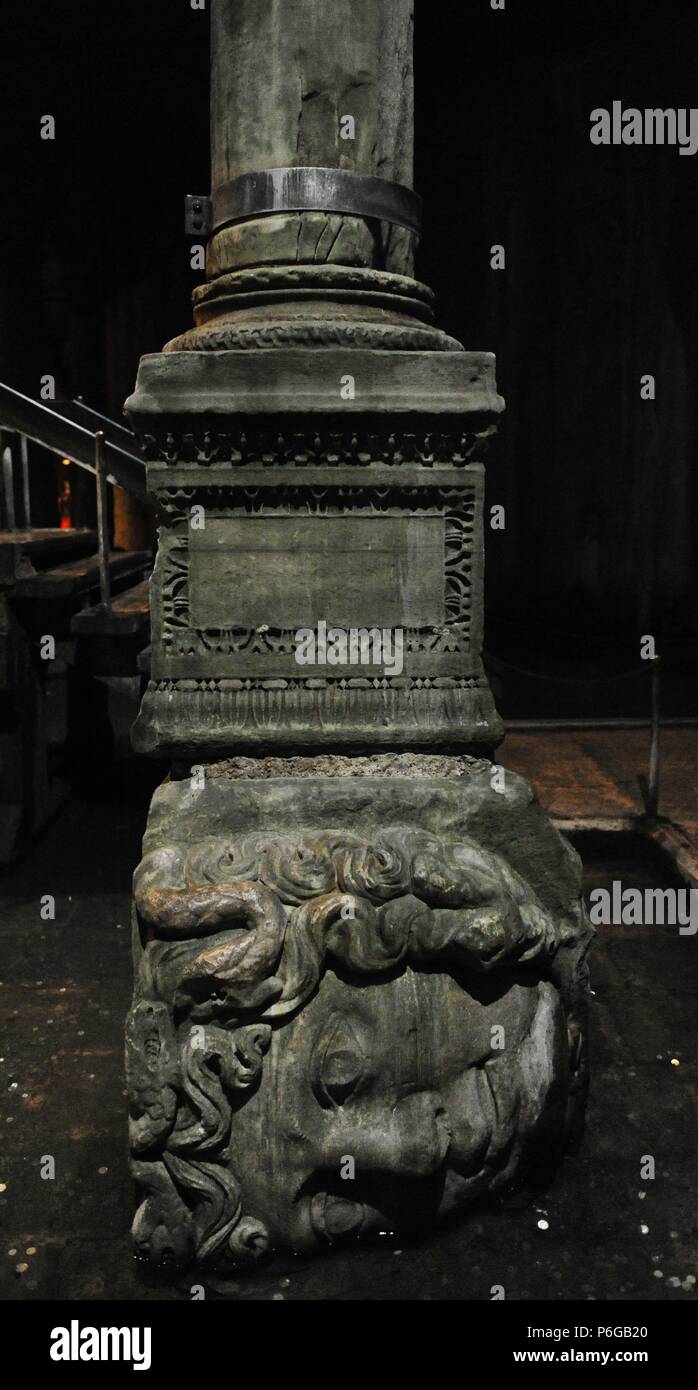 Turkey. Istanbul. Basilica Cistern. 6th century. Erected during the ...