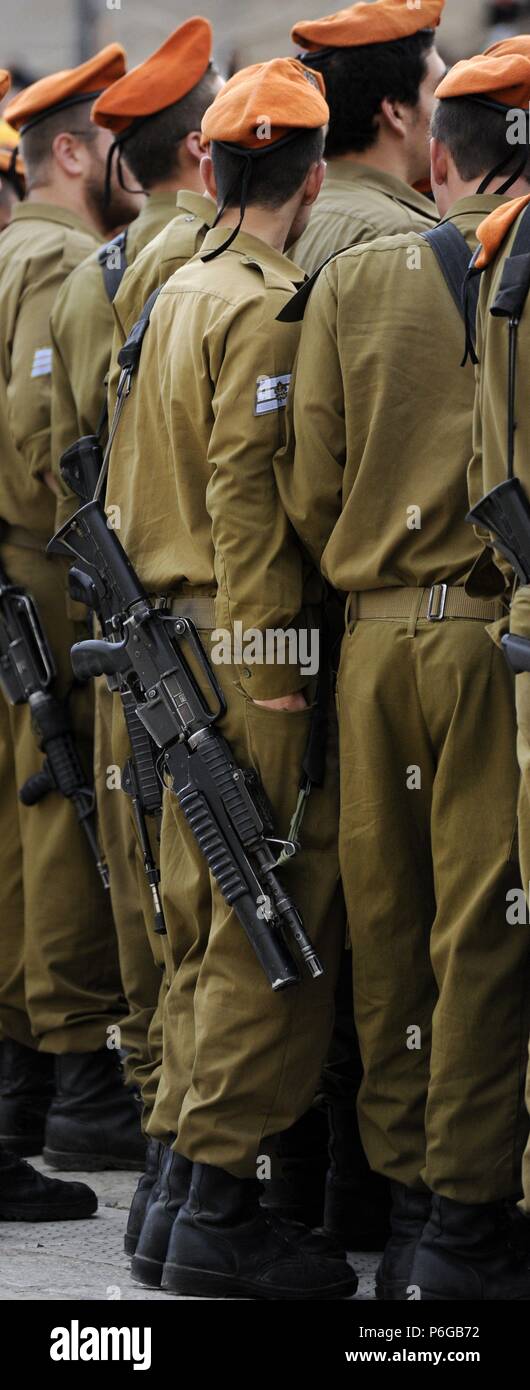 Israel. Jerusalem. Military service. Soldiers of Israel's military ...