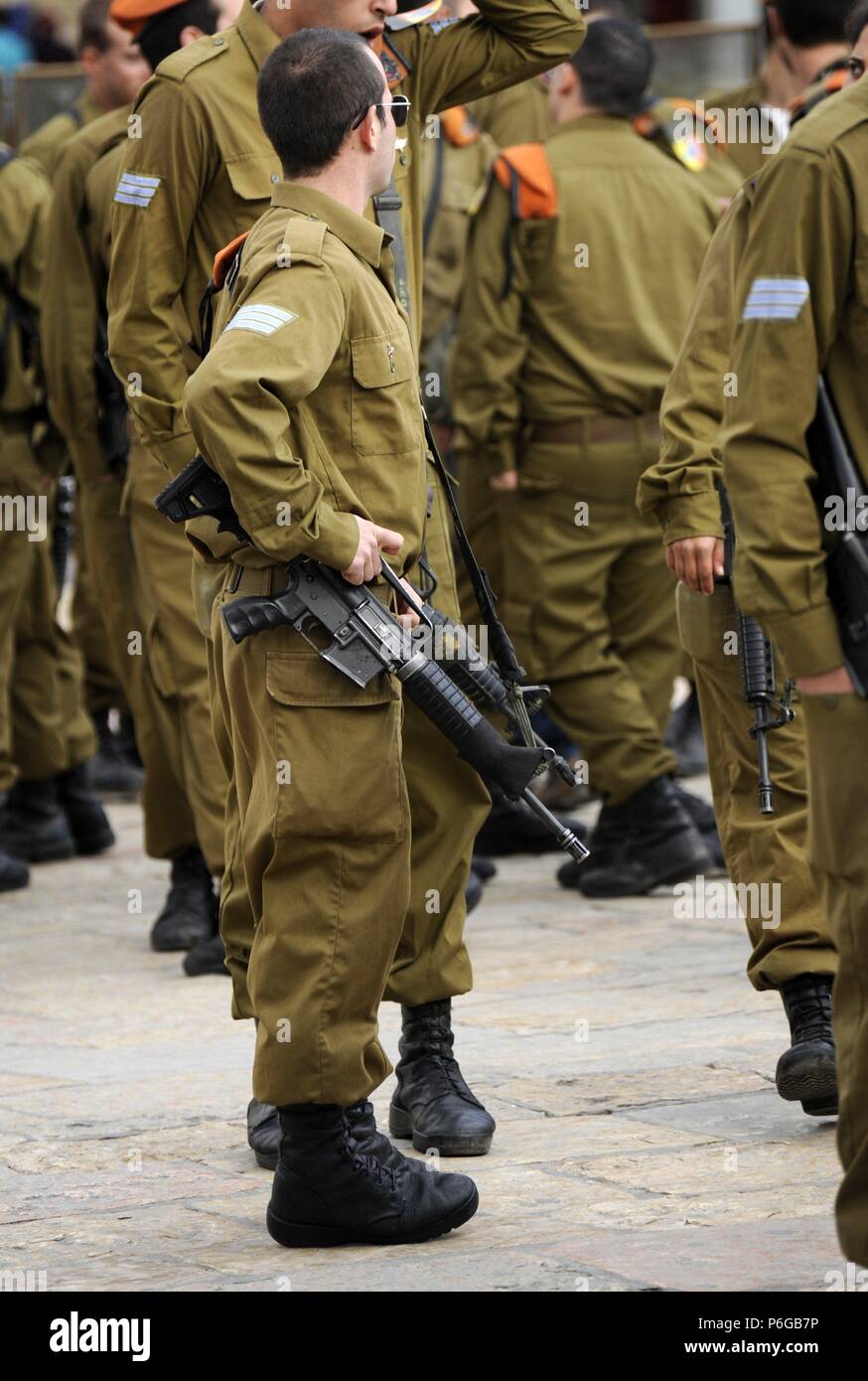 Israel. Jerusalem. Military service. Soldiers of Israel's military ...
