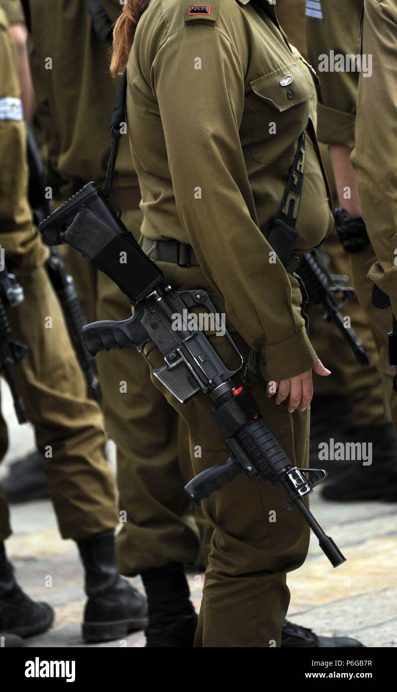 Israel. Jerusalem. Military service. Soldiers of Israel's military ...