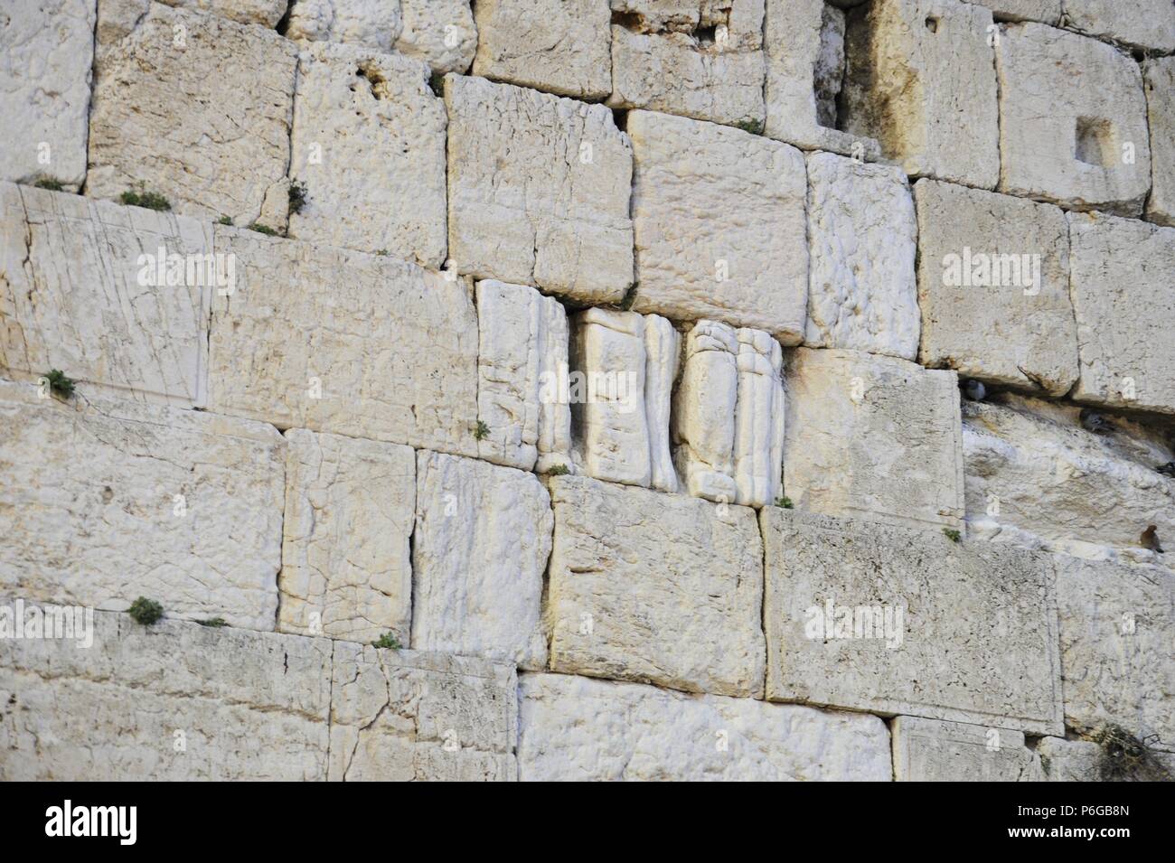 Israel. Jerusalem. Western Wall. Detail Stock Photo - Alamy