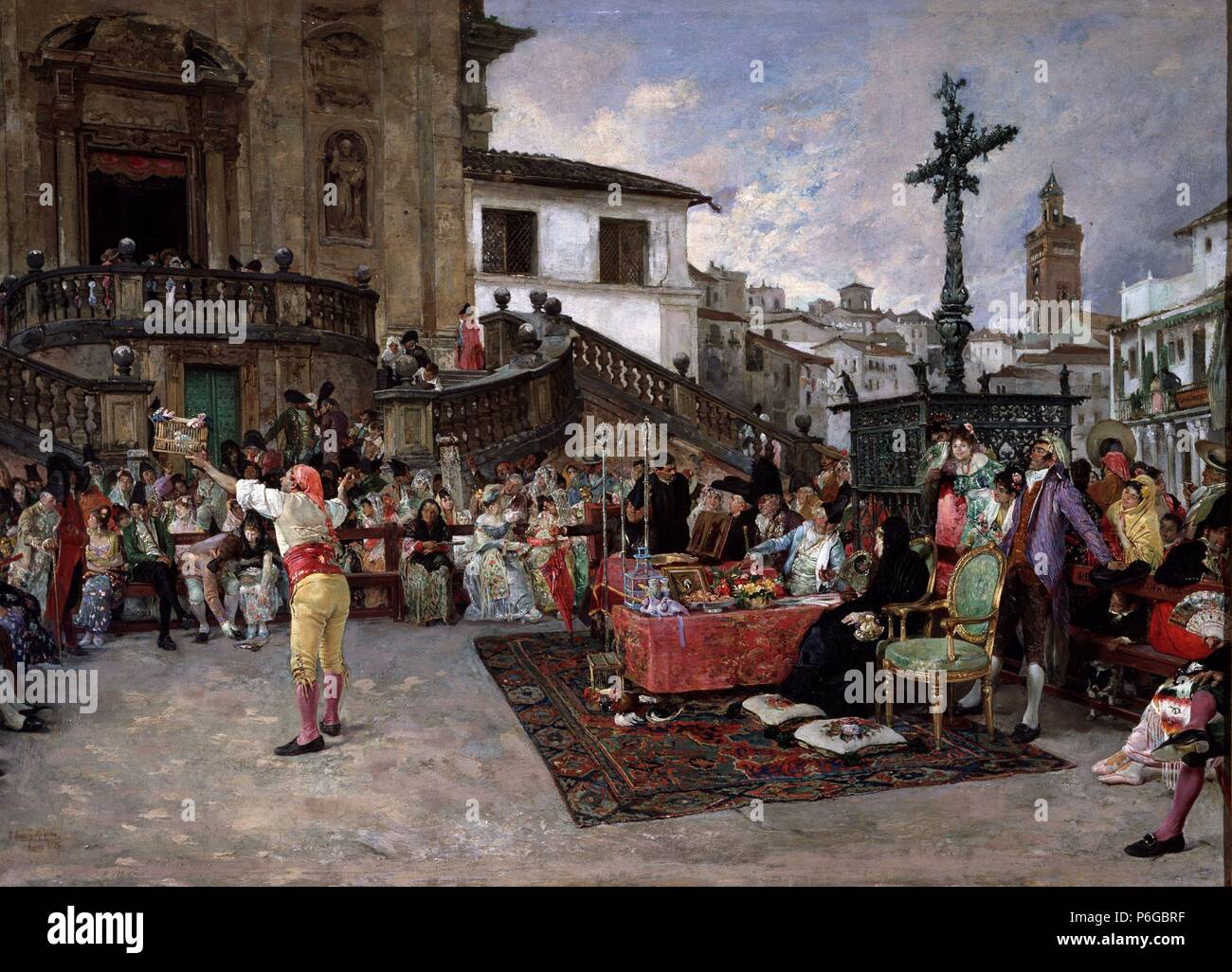 JOSE JIMENEZ ARANDA. PINTOR ESPAÑOL. SEVILLA 1837 - 1903. LA RIFA DEL ...