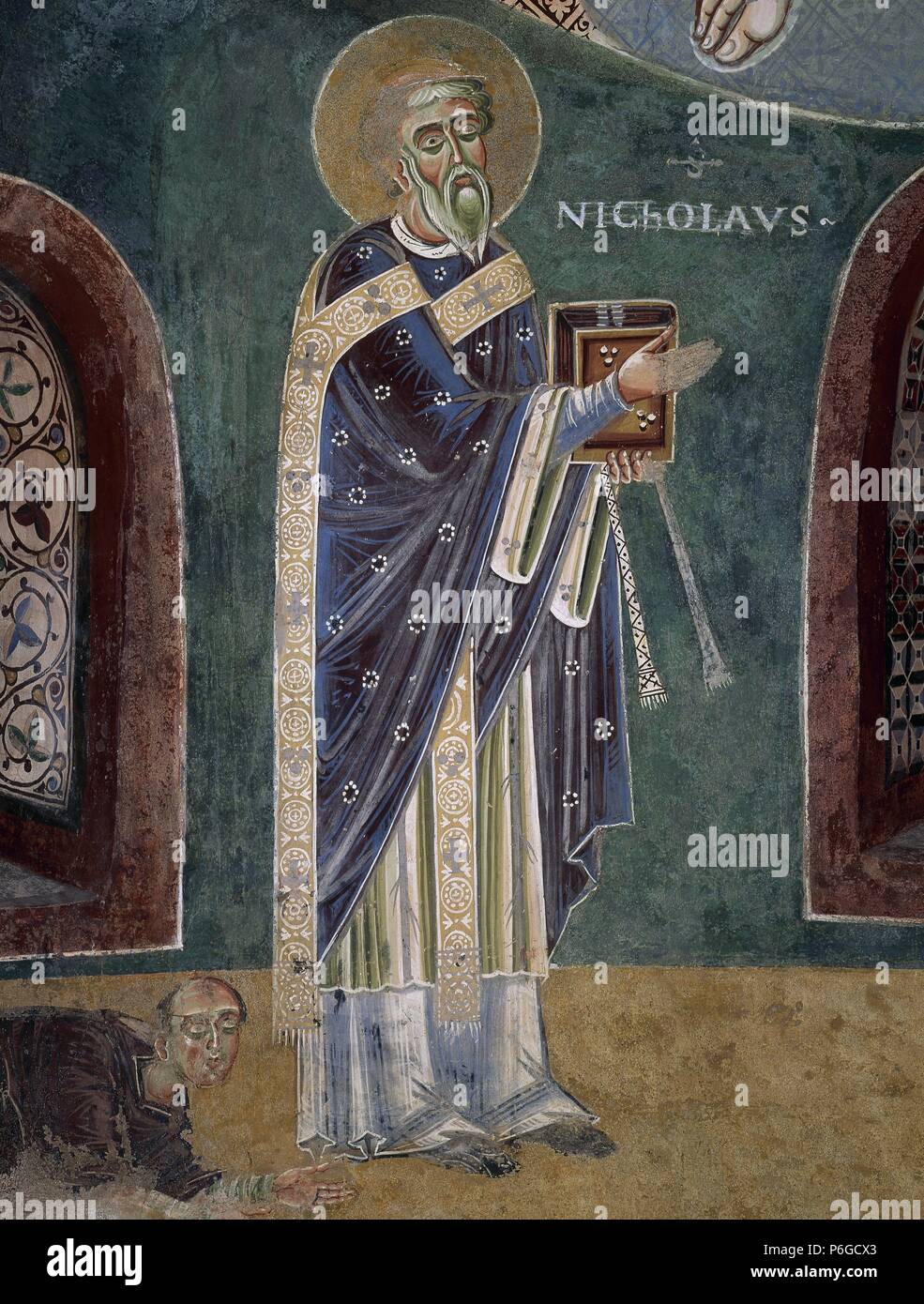 NICOLAS, San. Fresco existente en la CAPILLA DE SAN ELDRADO Y SAN ...