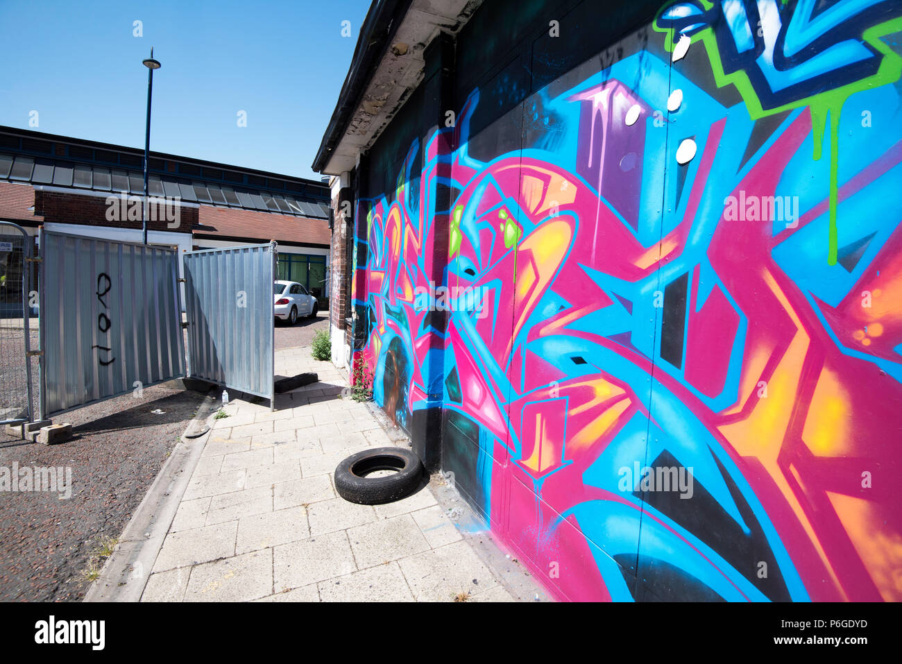 Street Art at Sneinton Market, Nottingham City Nottinghamshire England ...