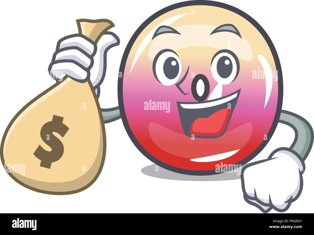With money bag jelly ring candy character cartoon Stock Vector Image ...