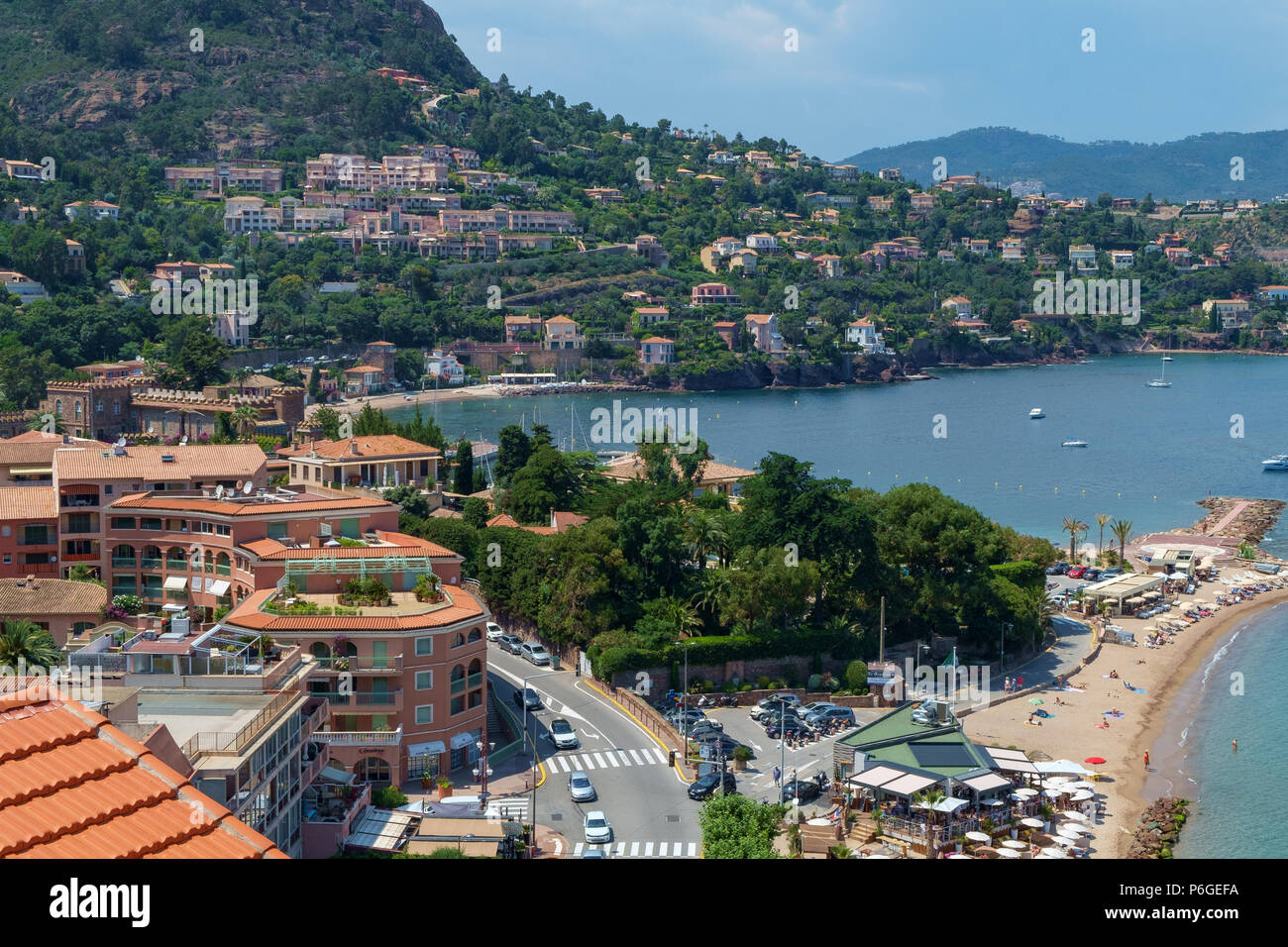 Théoule-sur-Mer, Côte d'Azur, France.Views of and around the town Stock ...