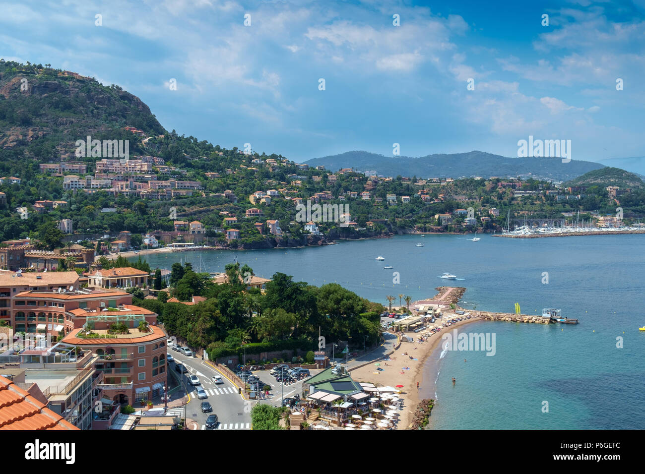 Théoule-sur-Mer, Côte d'Azur, France.Views of and around the town Stock ...