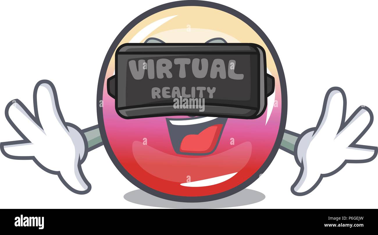 Virtual reality jelly ring candy mascot cartoon Stock Vector Image ...