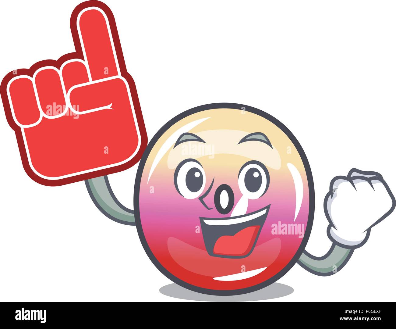 Foam finger jelly ring candy mascot cartoon Stock Vector Image & Art ...