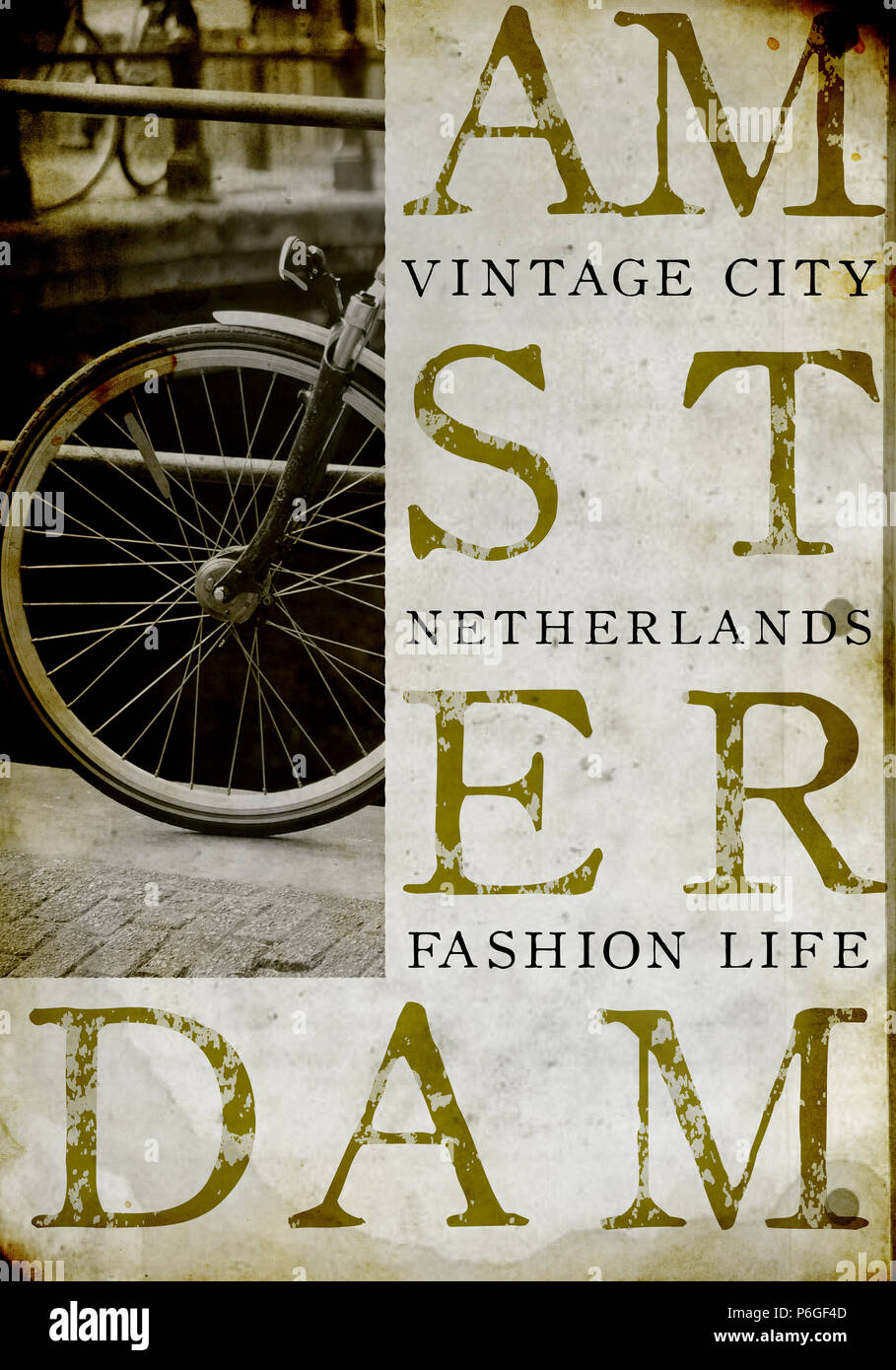 Amsterdam poster design Stock Photo - Alamy