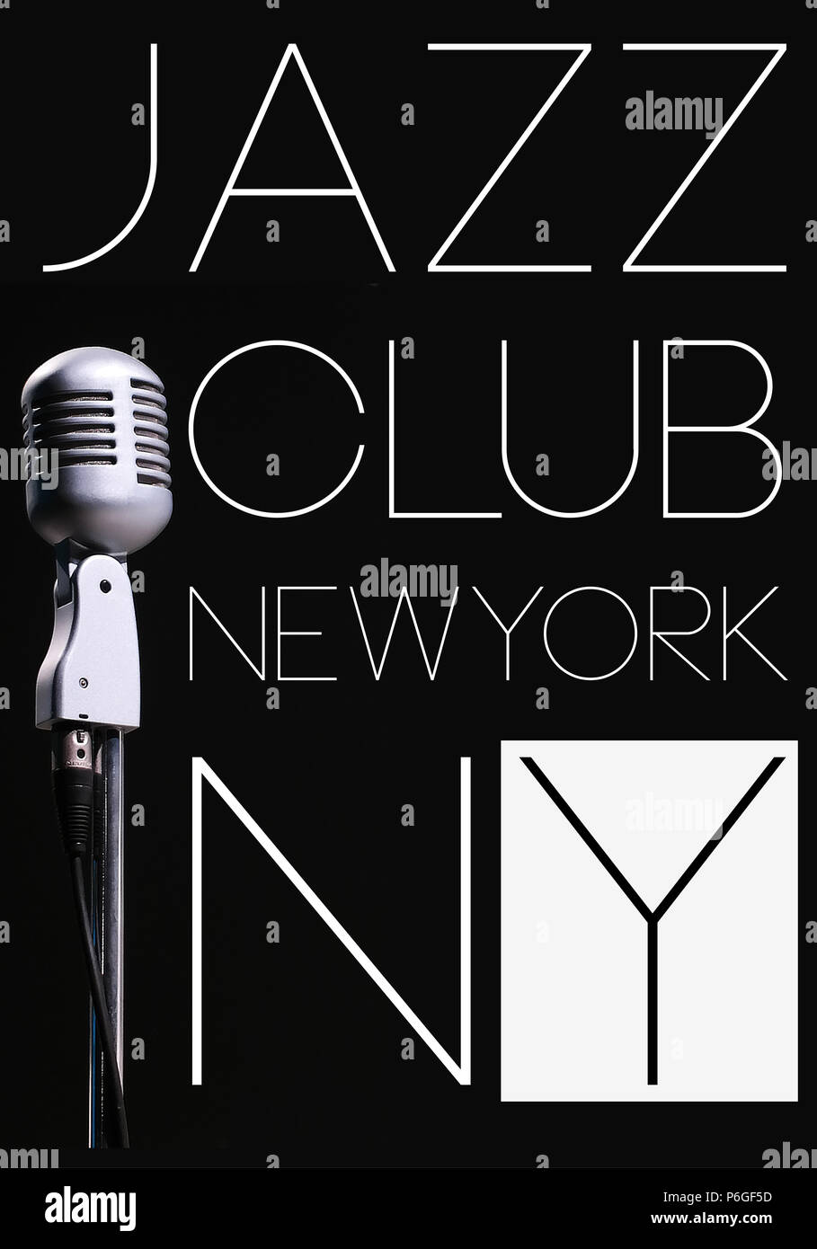 Jazz Club photo print poster design Stock Photo - Alamy