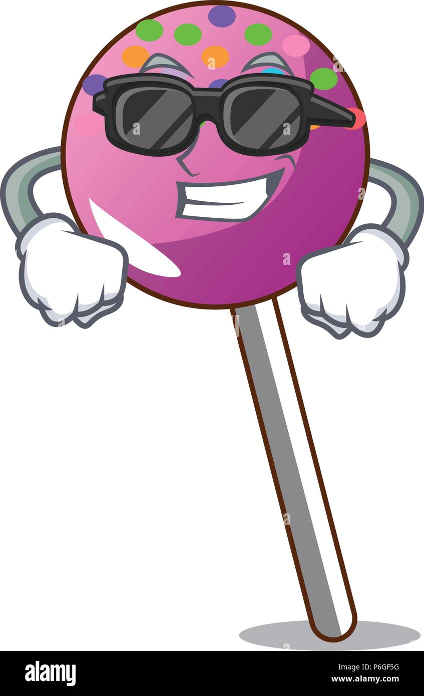 Super cool lollipop with sprinkles character cartoon Stock Vector Image ...