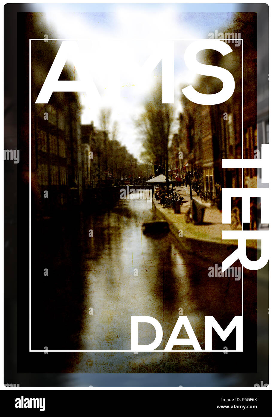Amsterdam poster design Stock Photo - Alamy