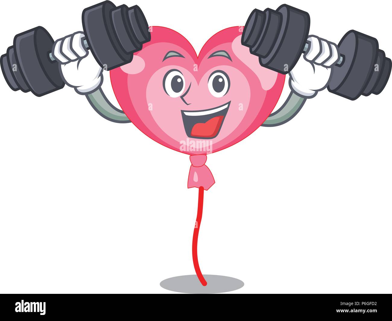 Fitness ballon heart character cartoon Stock Vector Image & Art - Alamy