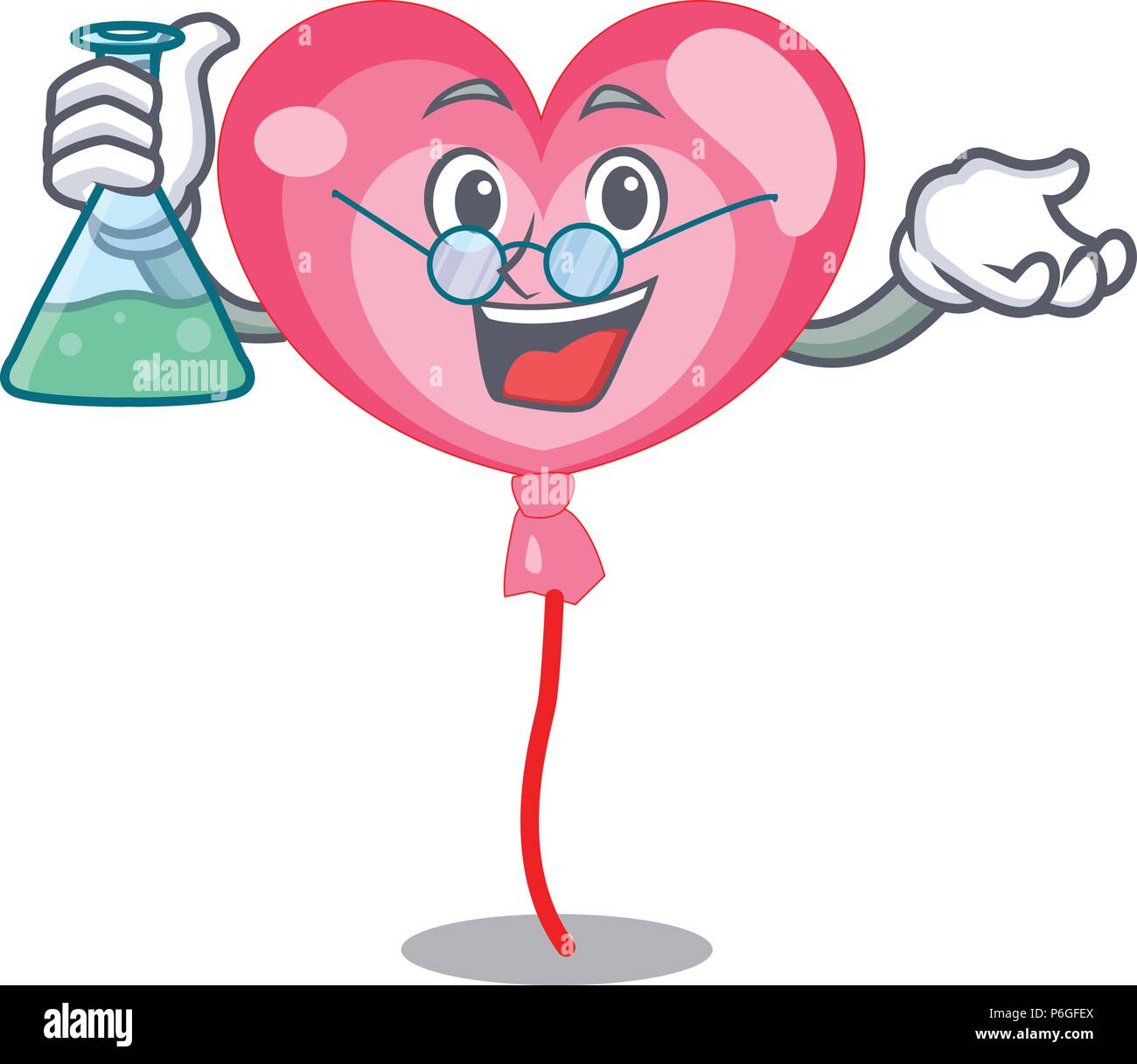Professor ballon heart character cartoon Stock Vector Image & Art - Alamy