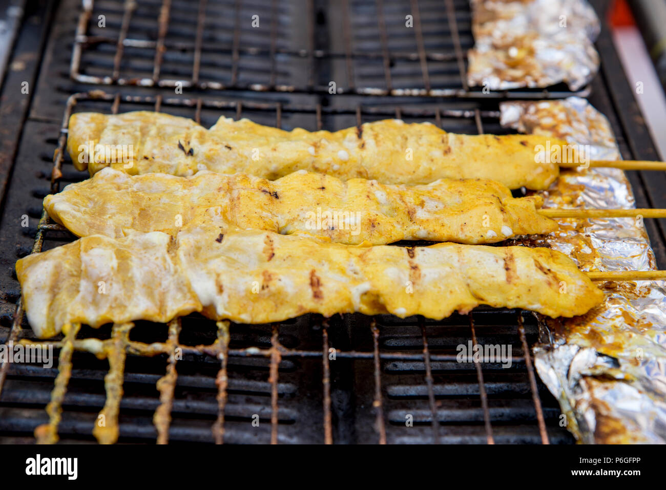 Sticky Asian Chicken Skewers - Food Street Market Reading, UK - June ...