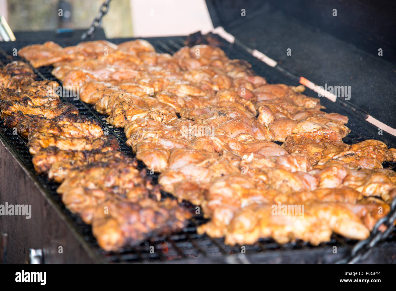 Spicy Grilled Jerk Chicken on the barbecue - style of cooking native to ...
