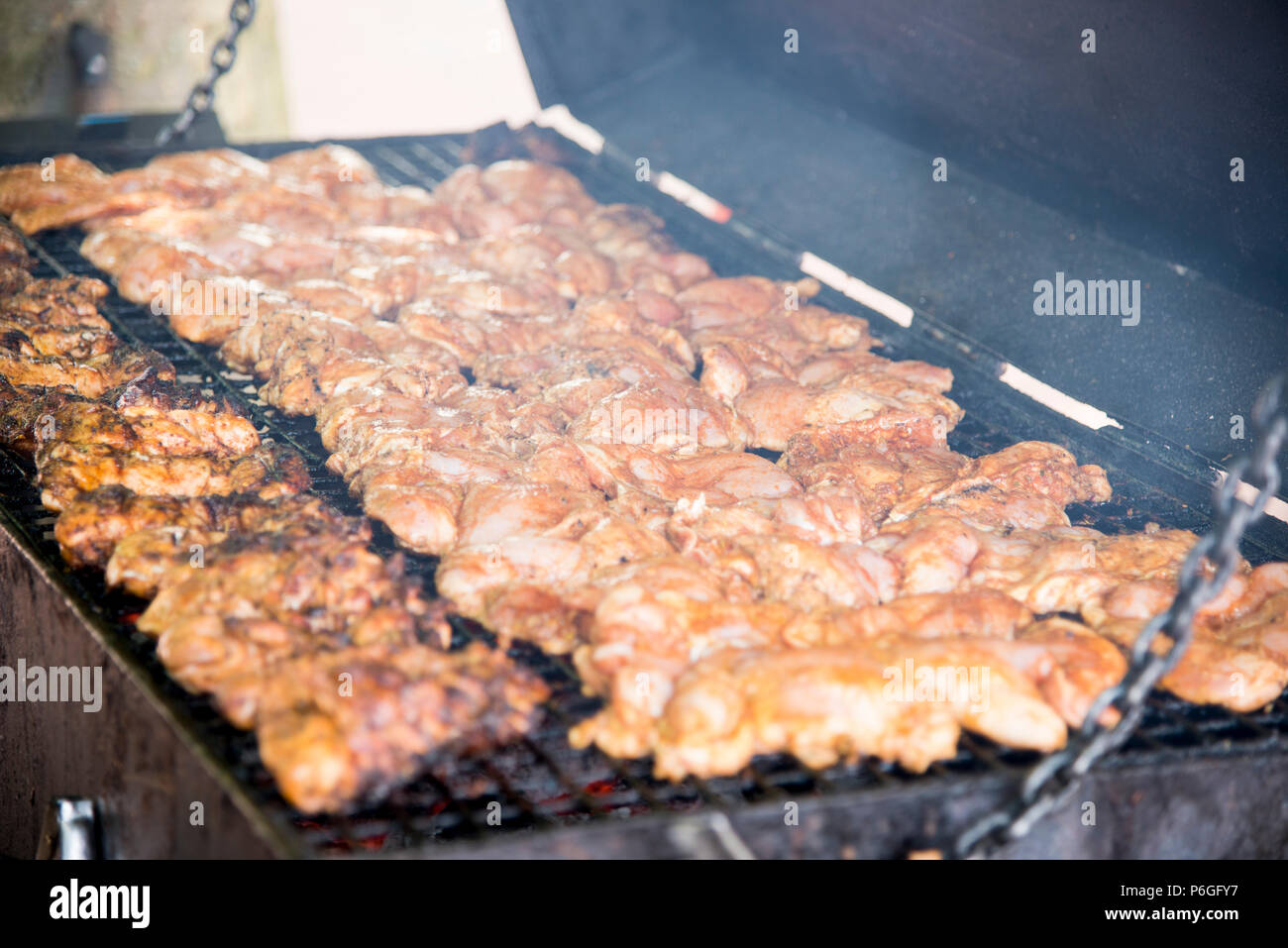 Spicy Grilled Jerk Chicken on the barbecue - style of cooking native to ...