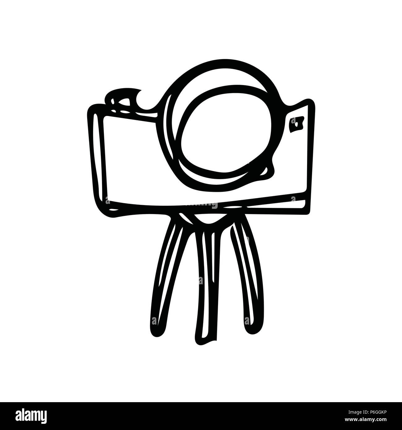Vintage old camera on Black and White Stock Photos & Images - Alamy