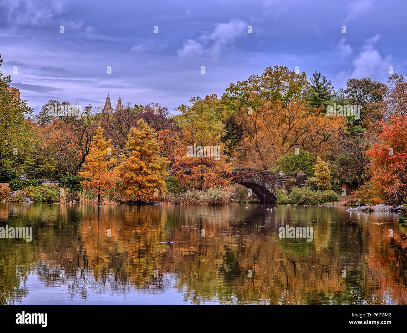 Gapstow Bridge is one of the icons of Central Park, Manhattan in New ...