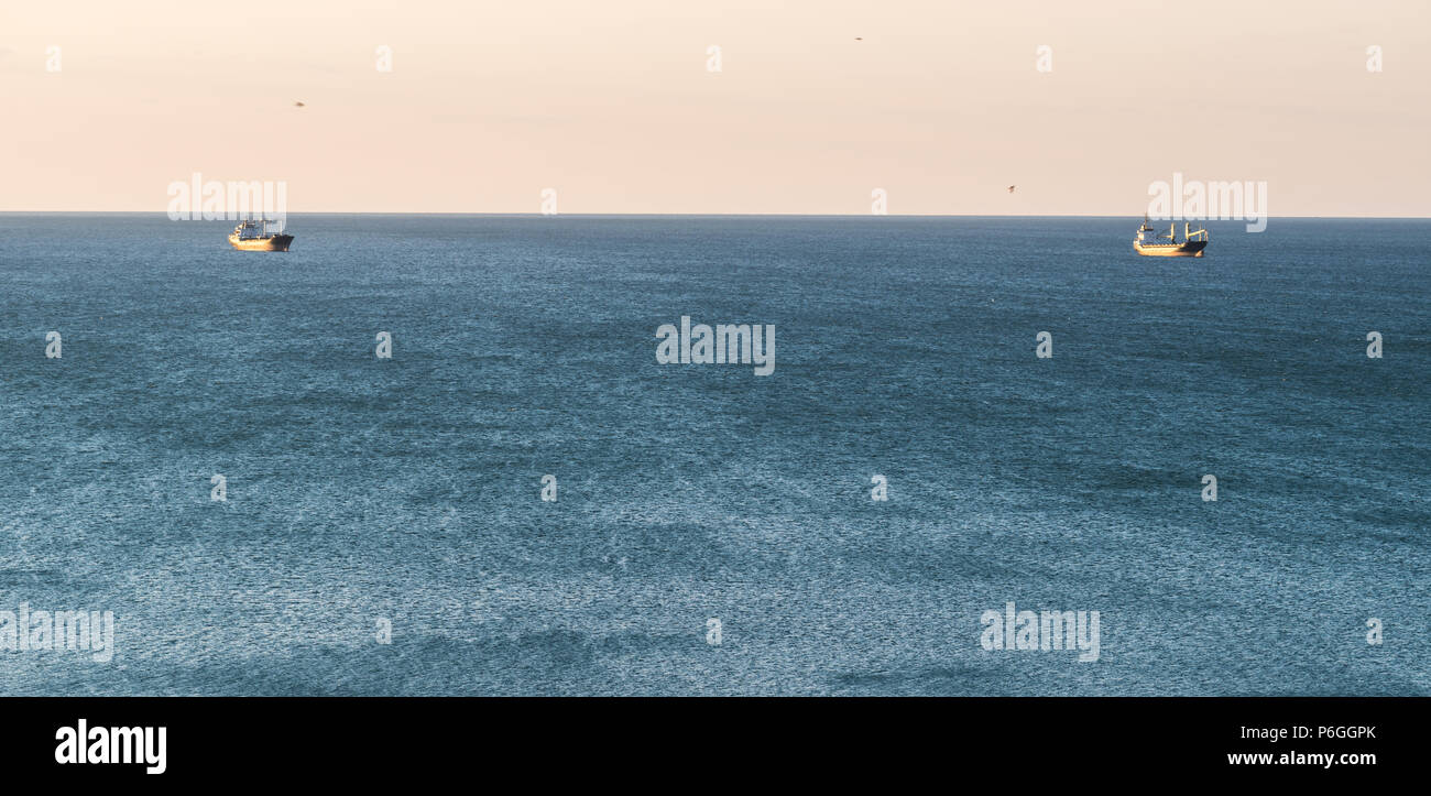 Silver-tipped blue water of sea. Nature background Stock Photo - Alamy