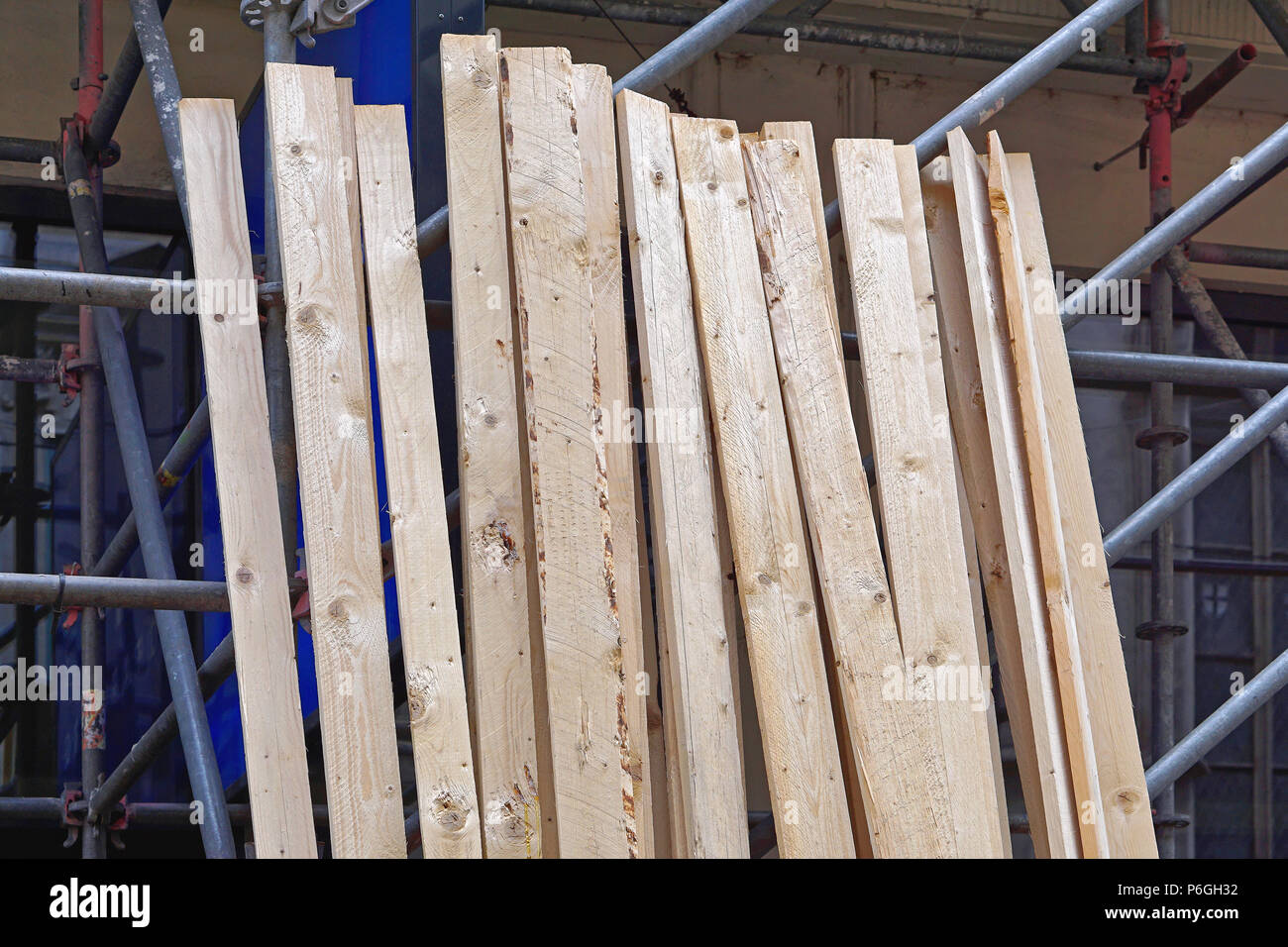 Plank wood board at construction site Stock Photo - Alamy