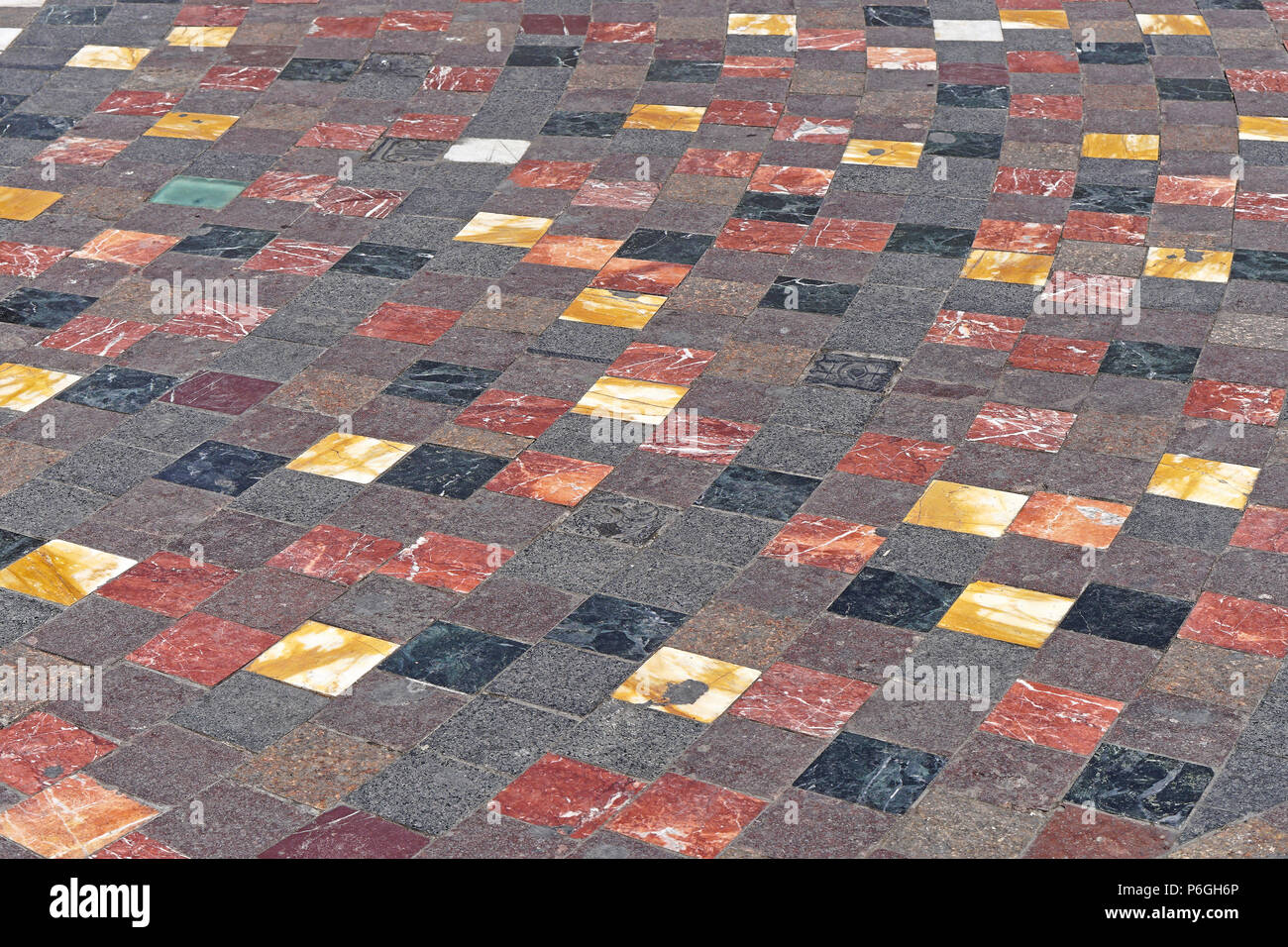 Various color granite and marble floor tiles Stock Photo - Alamy