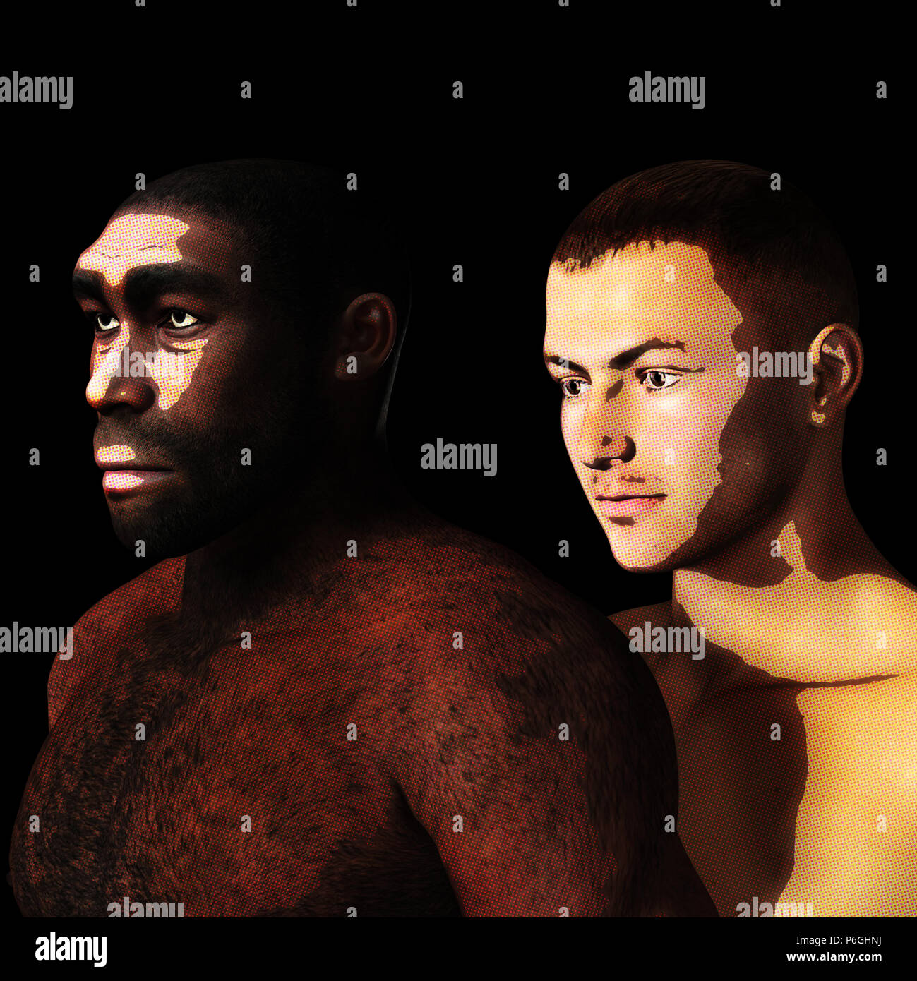 Digital 3D Illustration of a Homo Erectus Stock Photo - Alamy